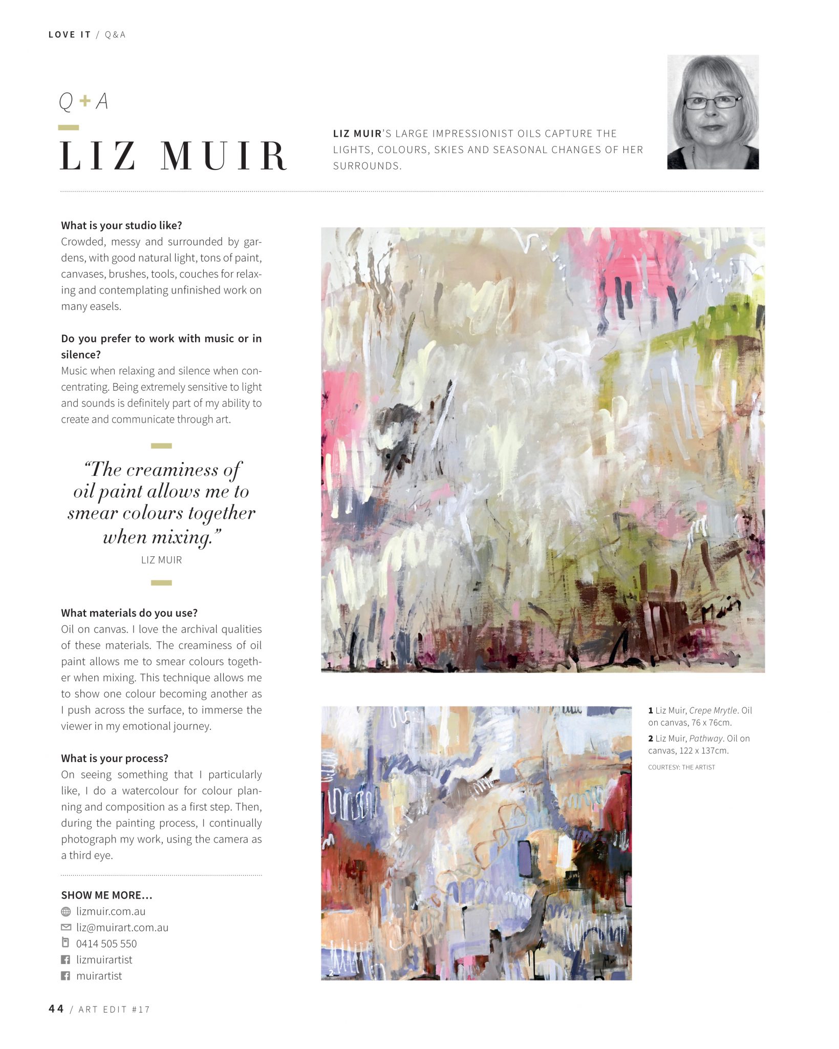 Art/Edit Q+A with Liz Muir | Liz Muir – Artist